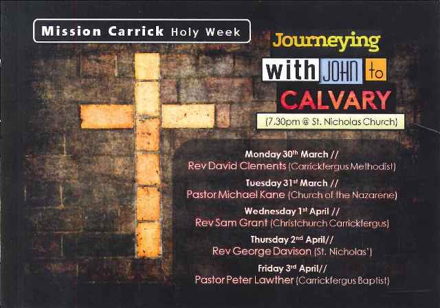 Mission Carrick: Holy Week - Carrickfergus Baptist Church